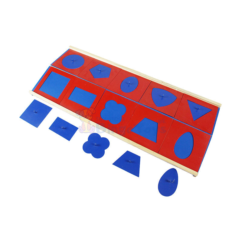 Montessori Wooden Geometric Metal inset Shapes – Bingo Toys