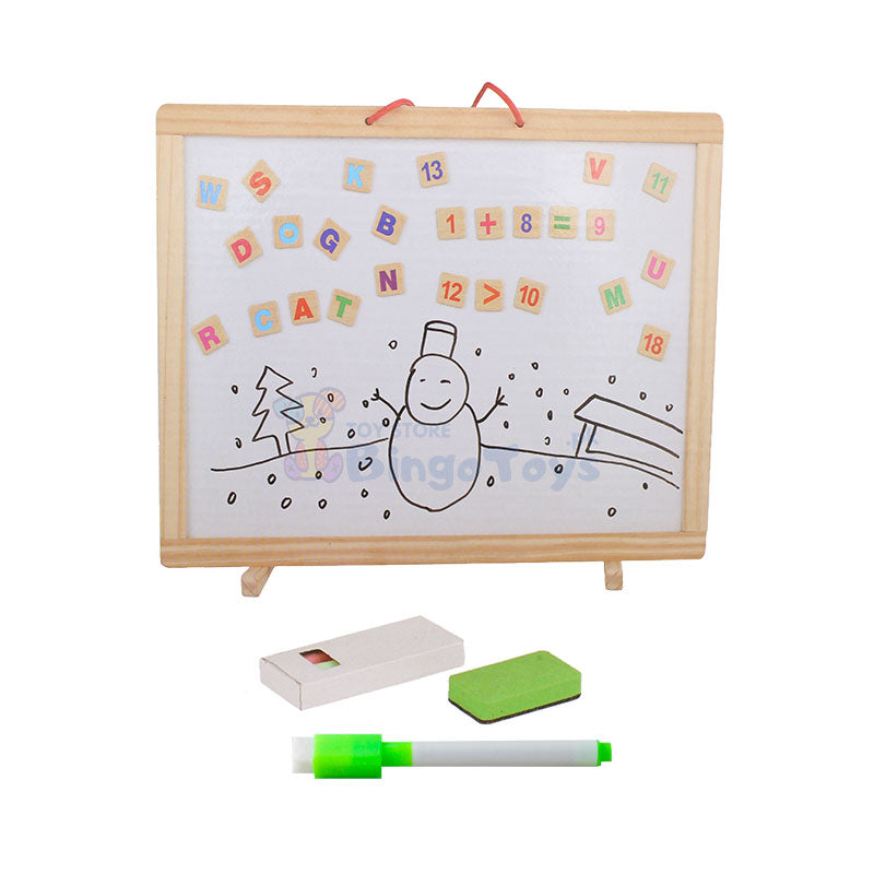 Wooden Erasable Drawing Board with Stand – Bingo Toys